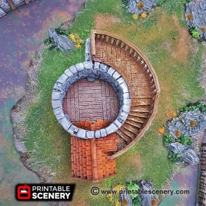 Observatory 28mm 32mm for D&D Terrain, Dnd Pathfinder Tower, Miniature ...