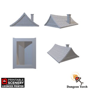 Simple House Roof 28mm for D&D Terrain, Dnd Pathfinder Village, Modular ...