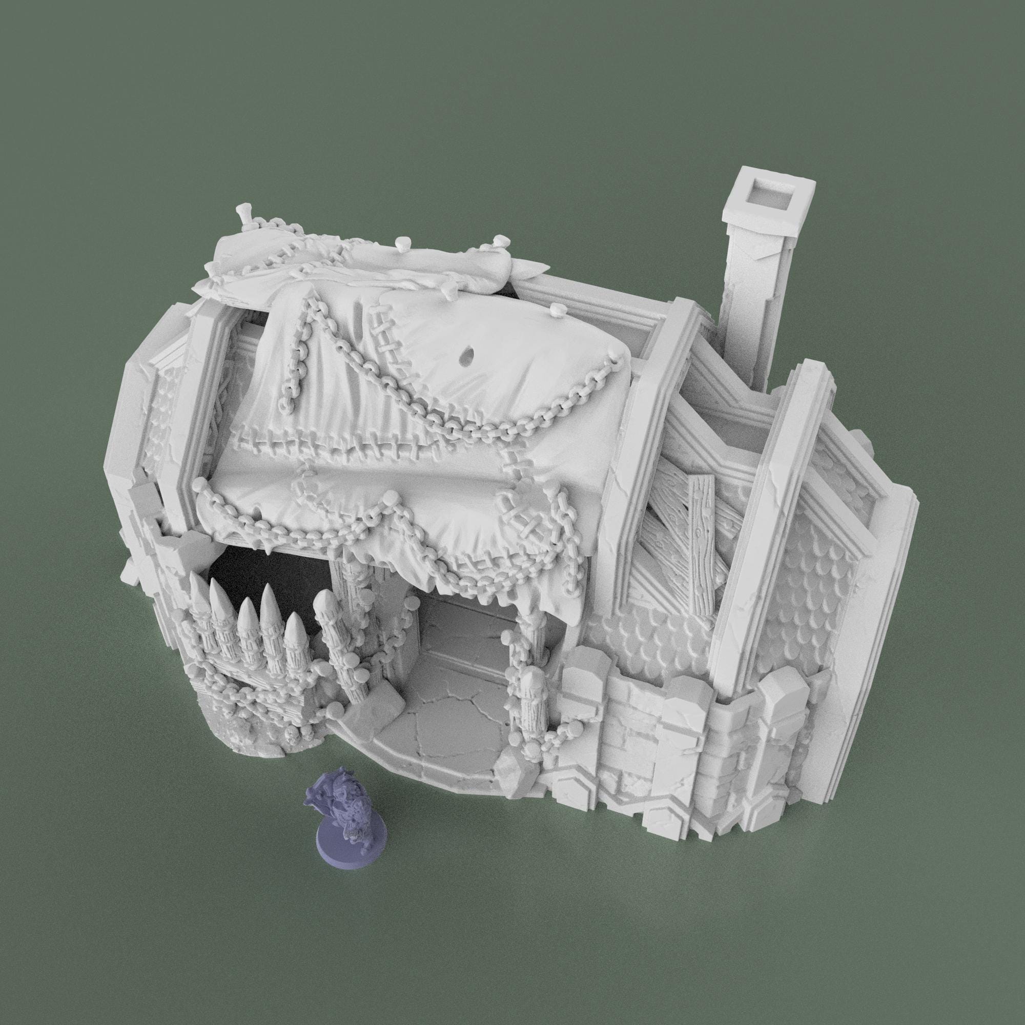 Orc Hall: 3D Printed Terrain for Dnd, TTRPG, and Wargaming 15mm-32mm - Etsy
