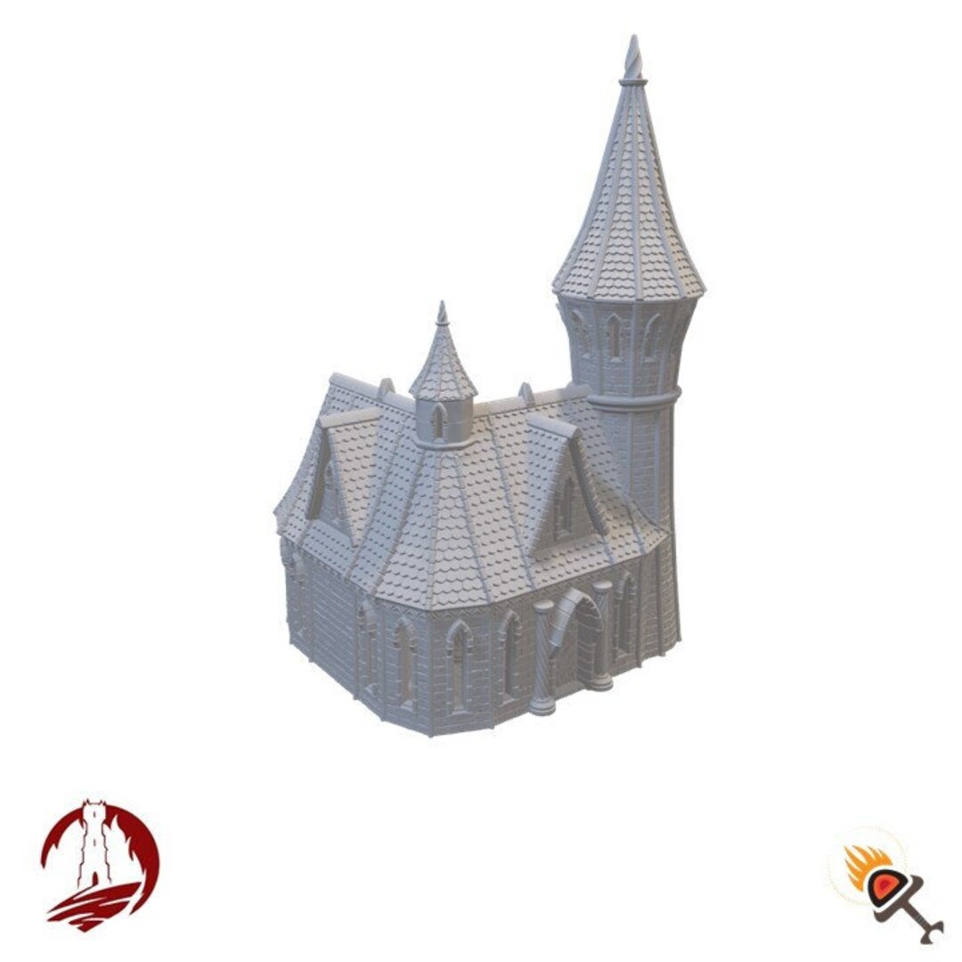 High Elf House With Tower for D&D Terrain 15mm 28mm 32mm, Fantasy Elven ...