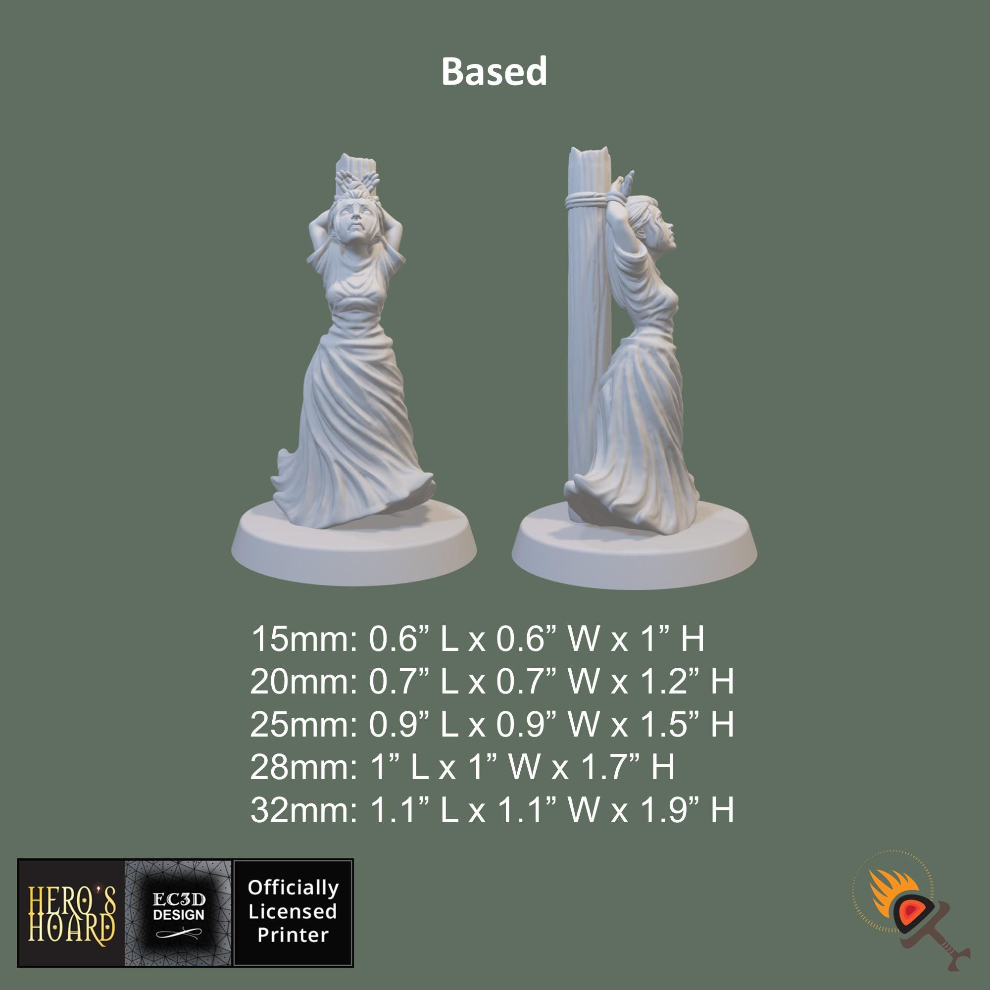3D Printed Human Sacrifices for D&D, TTRPG Offering 15mm-32mm - Etsy