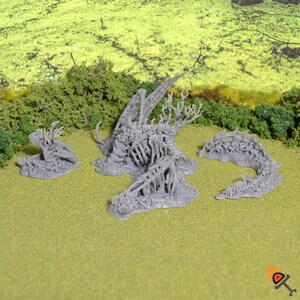 Miniature Dragon Carcass for Dnd Swamp Terrain 15mm 28mm, Lizardmen ...