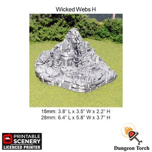 Wicked Webs 15mm 28mm for D&D Terrain, Dnd Pathfinder Underdark Spider ...