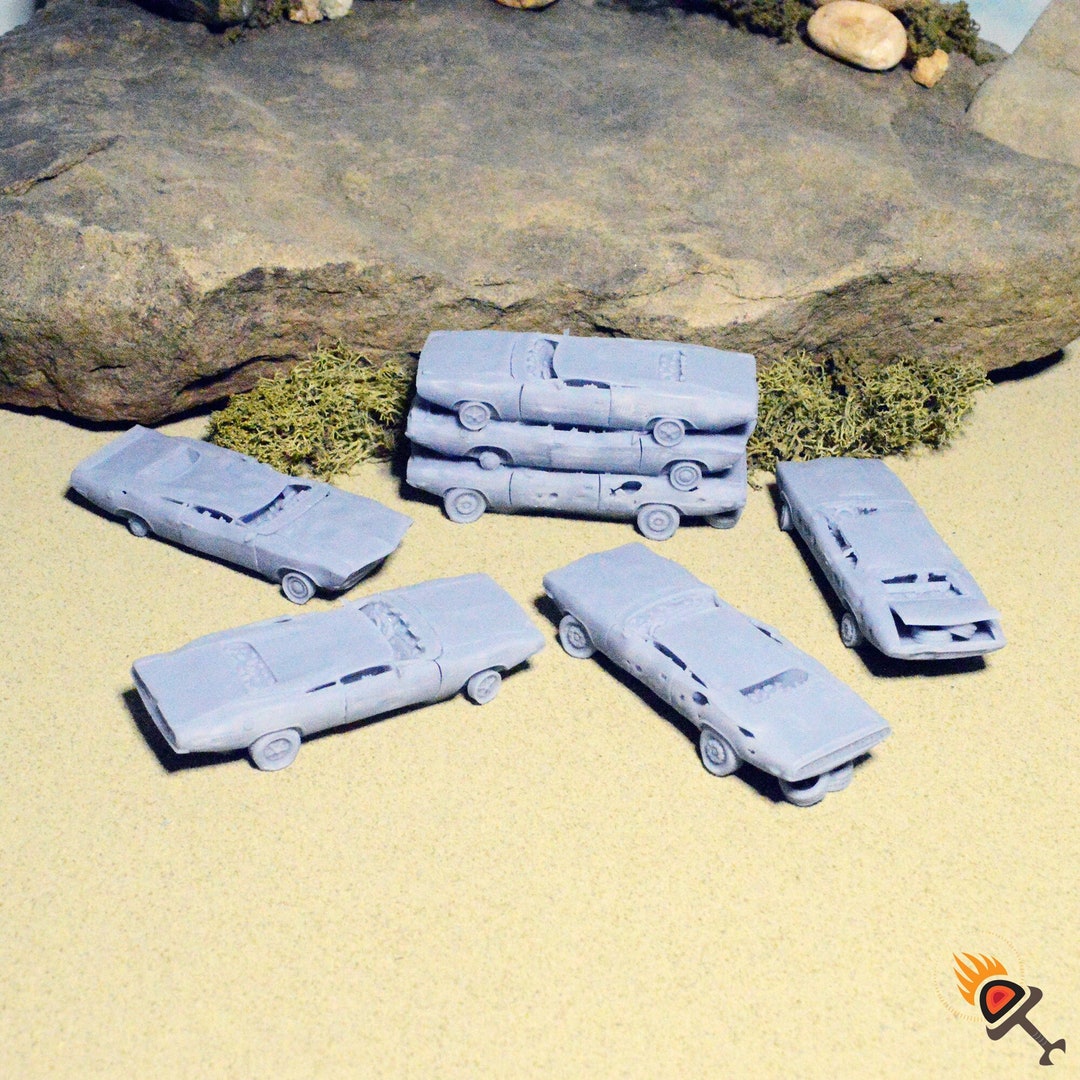 Miniature Scrapyard Cars 15mm 20mm 28mm 32mm for Gaslands Terrain ...