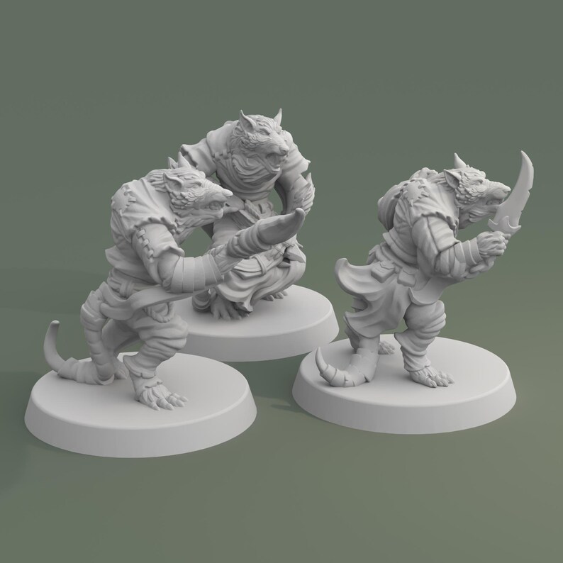 Ratfolk Miniatures for D&D, TTRPG, Pathfinder 15mm-32mm - Etsy