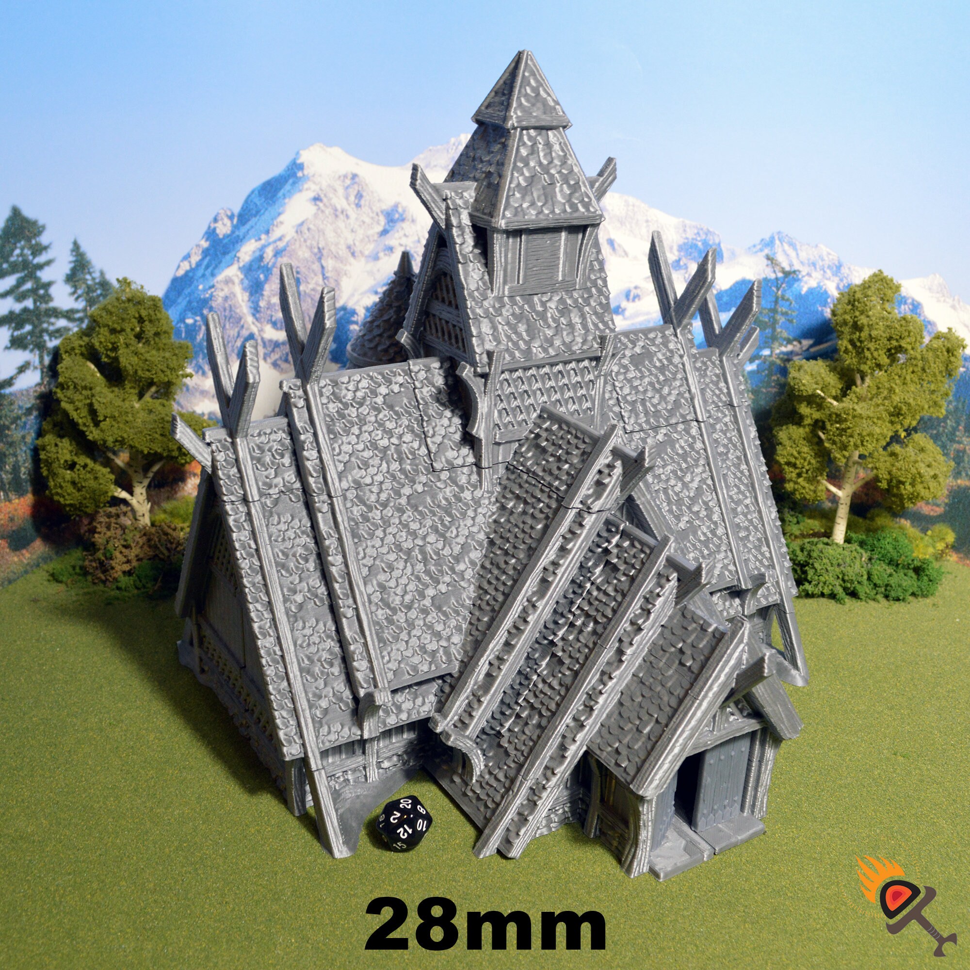 Odingard Norse Stave Church 28mm for D&D Terrain Dnd - Etsy Australia