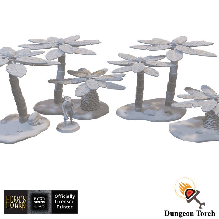 Miniature Palm Trees 15mm 28mm 32mm for D&D Terrain Dnd - Etsy