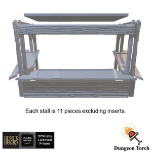Market Stalls 28mm for D&D Terrain, Dnd Pathfinder Miniature Vendor ...