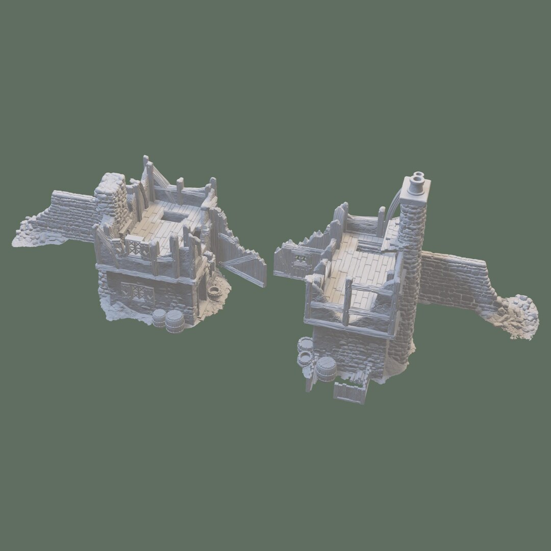 3D Printed Briarwood Gate House Ruins: D&D, Pathfinder Terrain 15mm ...
