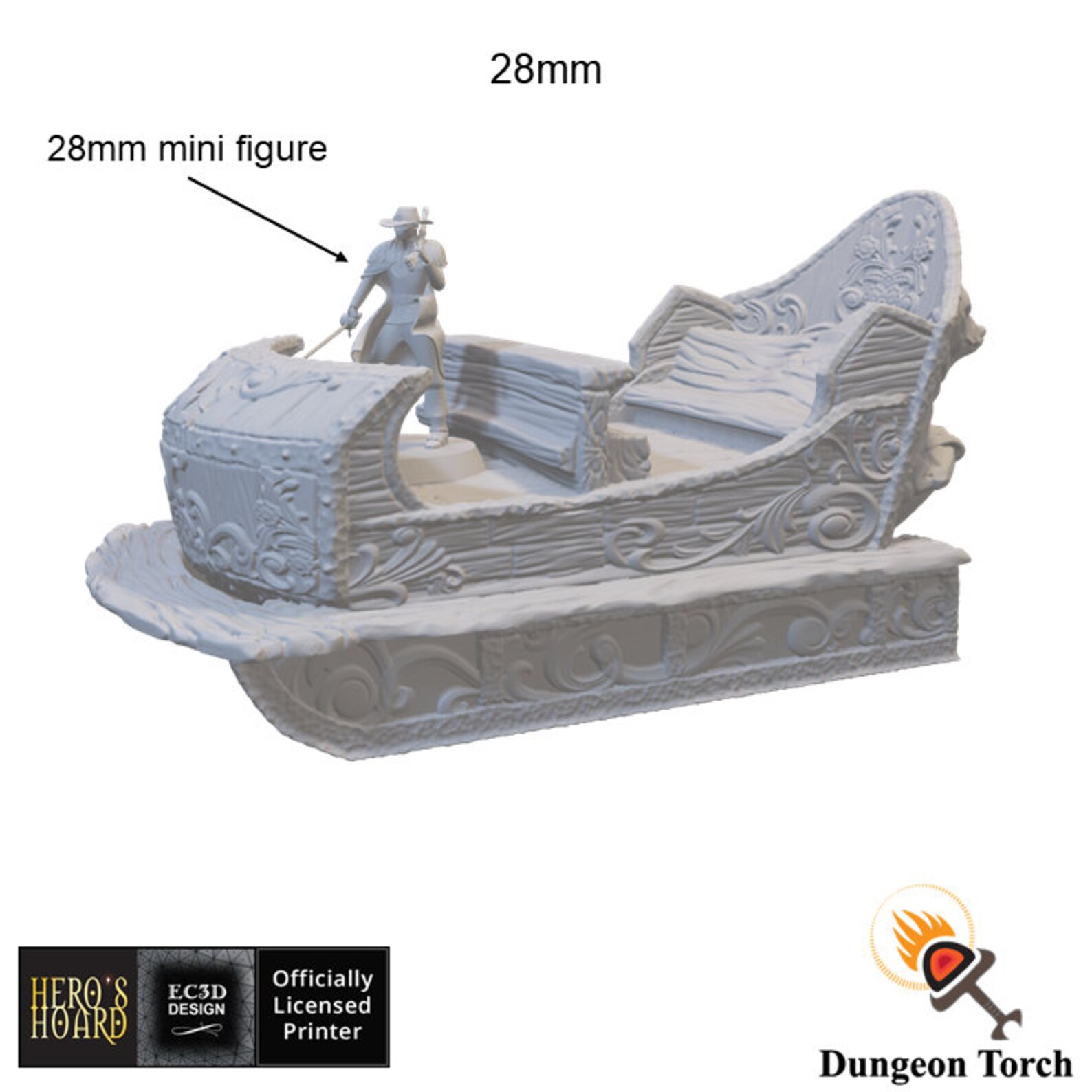 Large Sleigh 15mm 28mm 32mm for D&D Icewind Dale Terrain Dnd | Etsy