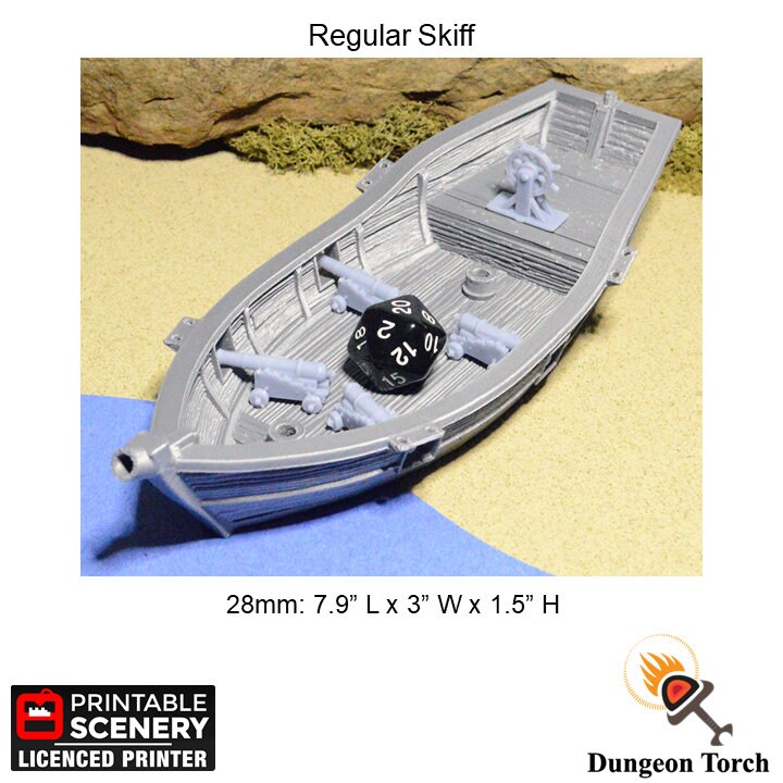 Miniature Skiff 28mm for D&D Ship Dnd Pathfinder Fantasy - Etsy UK