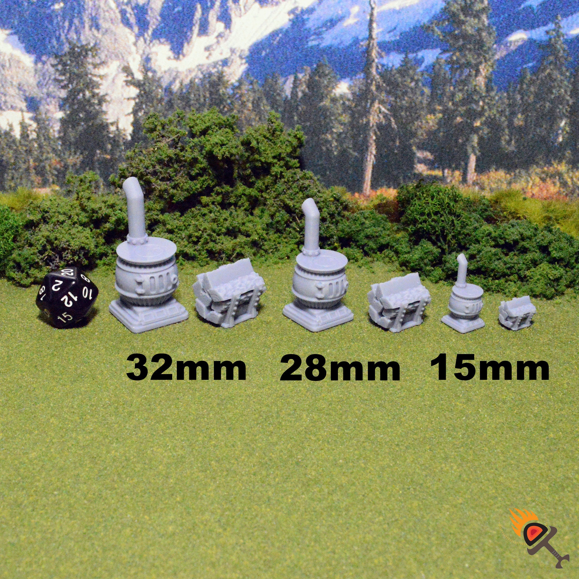 Miniature Potbelly Stove and Firewood Rack 15mm 28mm 32mm for - Etsy