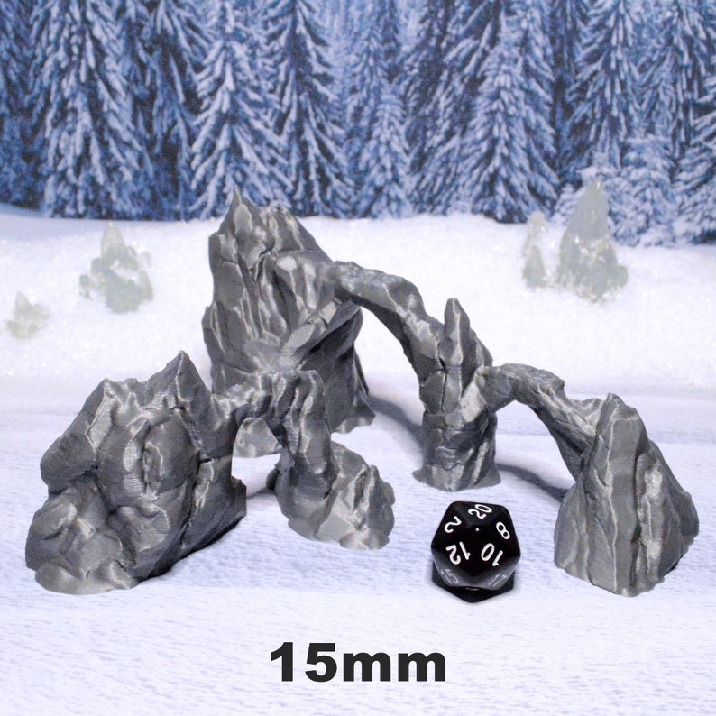 Snowy Rock Spines 15mm 28mm for D&D Icewind Dale Terrain Dnd - Etsy