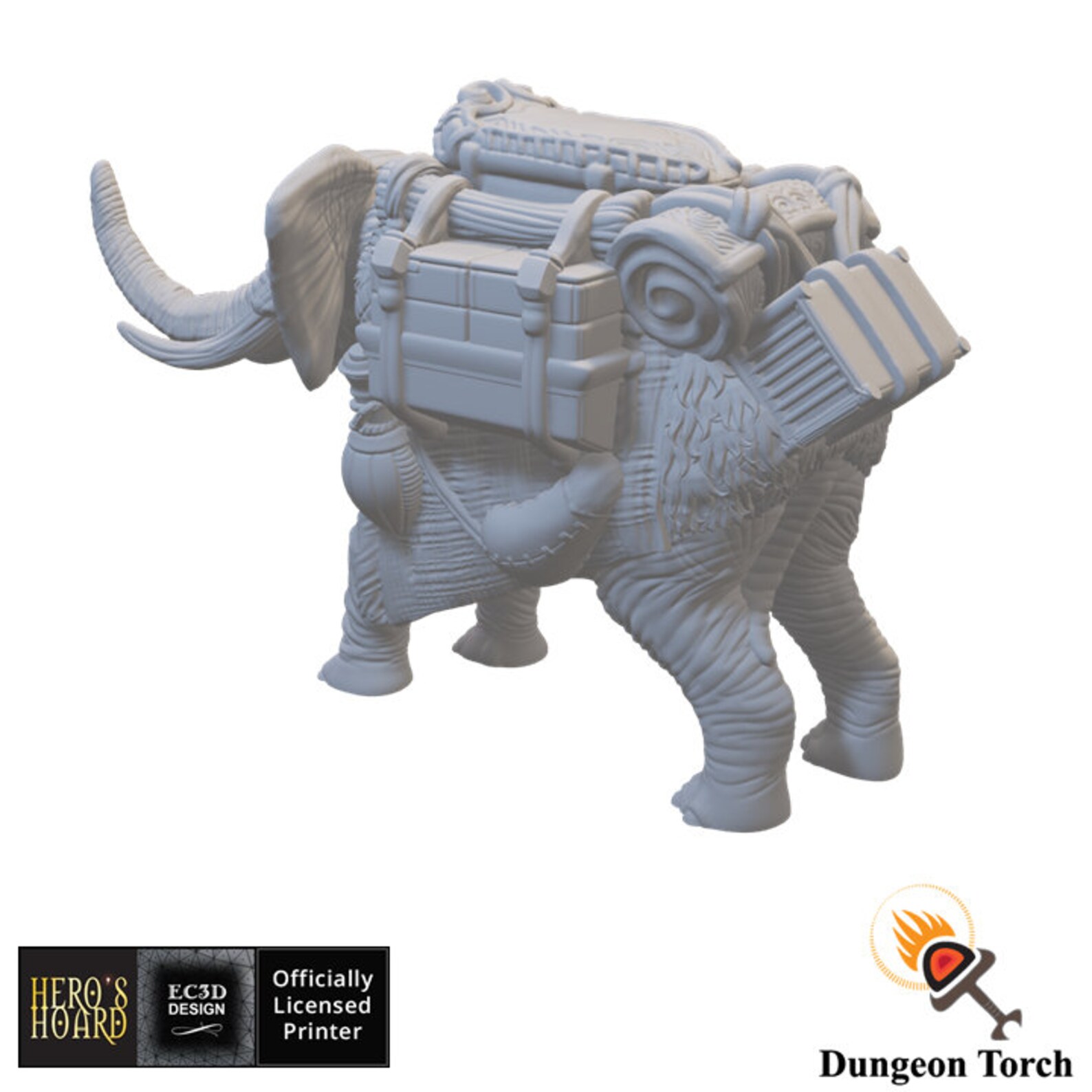 Miniature Pack Elephant 15mm 28mm 32mm for D&D Terrain DnD | Etsy