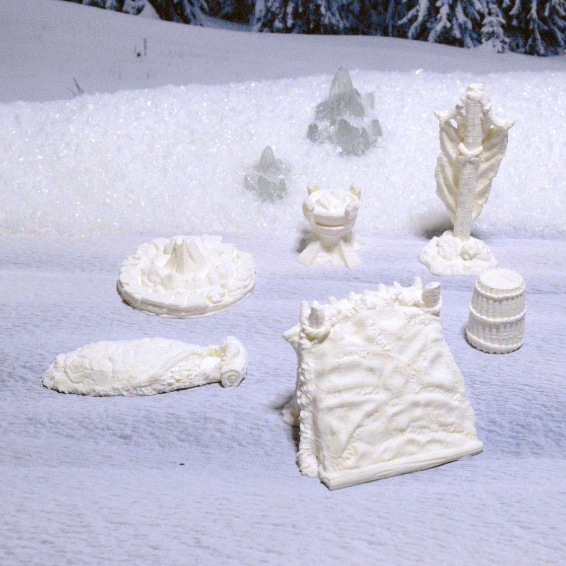 Ice Tribe Camp 15mm 28mm 32mm for D&D Icewind Dale Terrain - Etsy