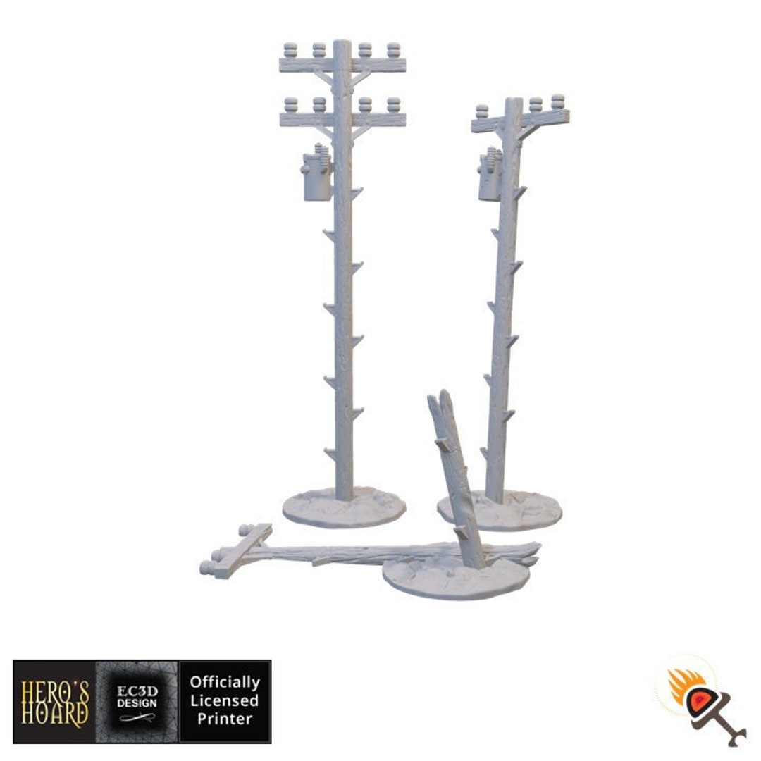 Miniature Power Poles for Post-apocalyptic Terrain 15mm 20mm - Etsy
