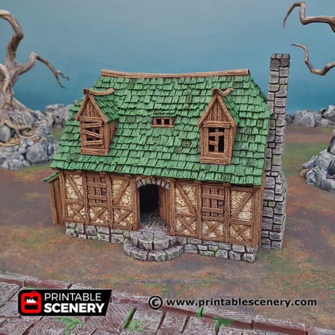 Perfectly Normal House 15mm 28mm 32mm for D&D Terrain, Not a Mimic ...