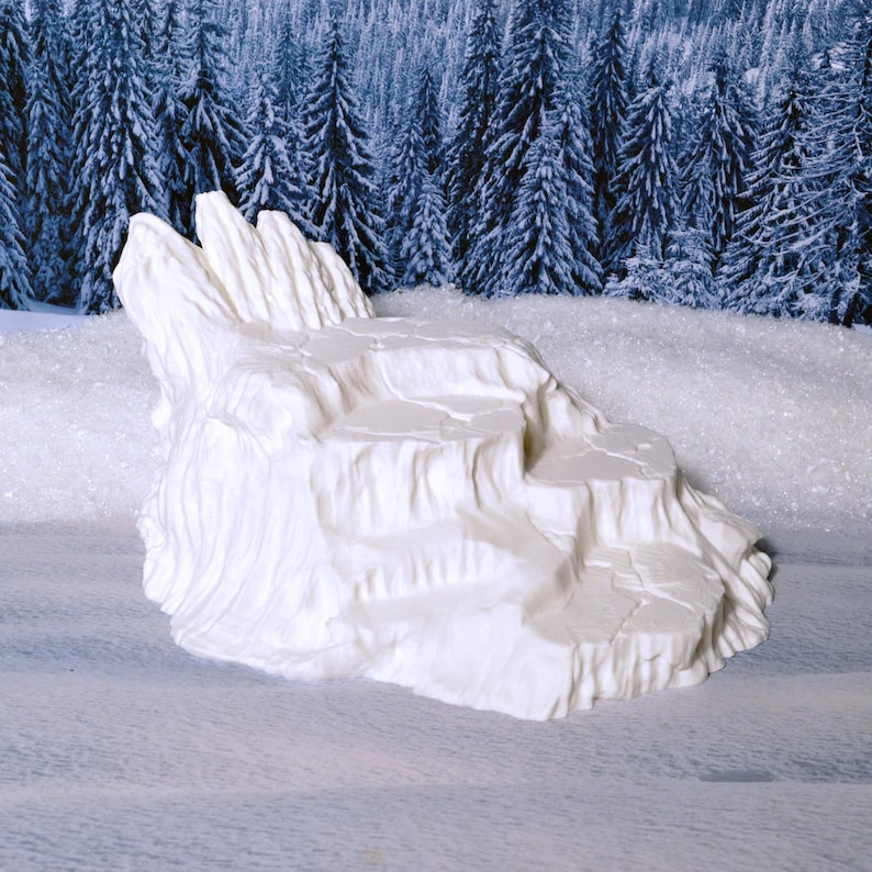 Ice Hill for D&D Icewind Dale Terrain, Pathfinder, Wargames 15mm-42mm ...