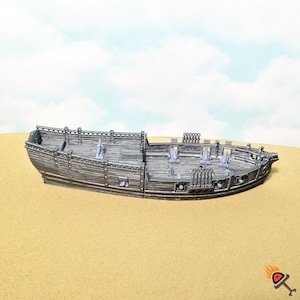 Miniature Sloop 28mm for D&D Ships, Dnd Pathfinder Pirate Boat, Blood ...