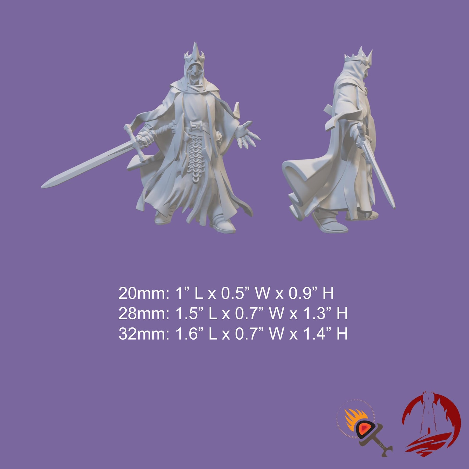 Wight Knight Miniatures for Wargaming, D&D, TTRPG 20mm-32mm - Etsy