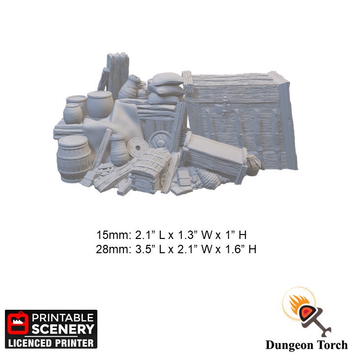 Miniature Barricades 15mm 28mm for D&D Terrain Dnd Pathfinder | Etsy