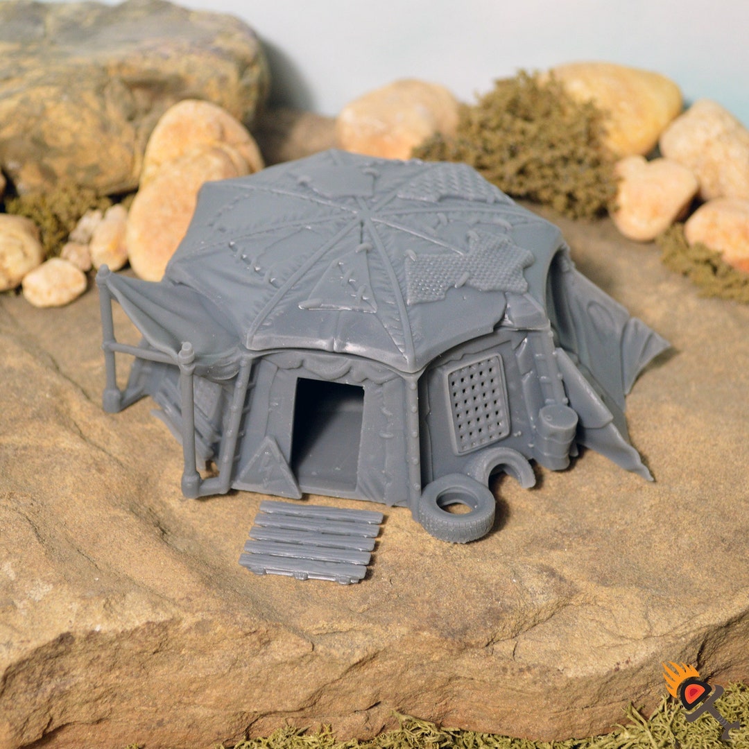 Miniature Fallout Tent for Wasteland Terrain 15mm 20mm 28mm 32mm, Urban ...