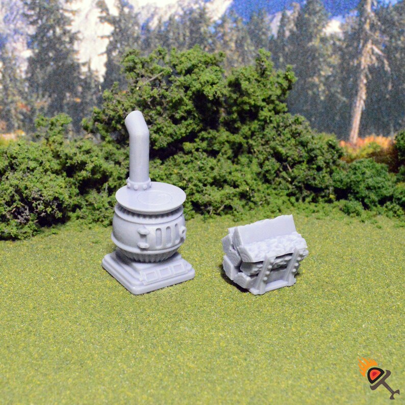 Miniature Potbelly Stove and Firewood Rack 15mm 28mm 32mm for - Etsy