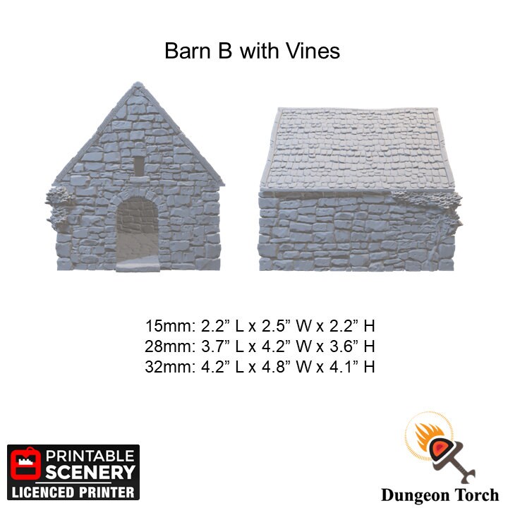 Small Rustic Barns 15mm 28mm 32mm for D&D Terrain Dnd - Etsy