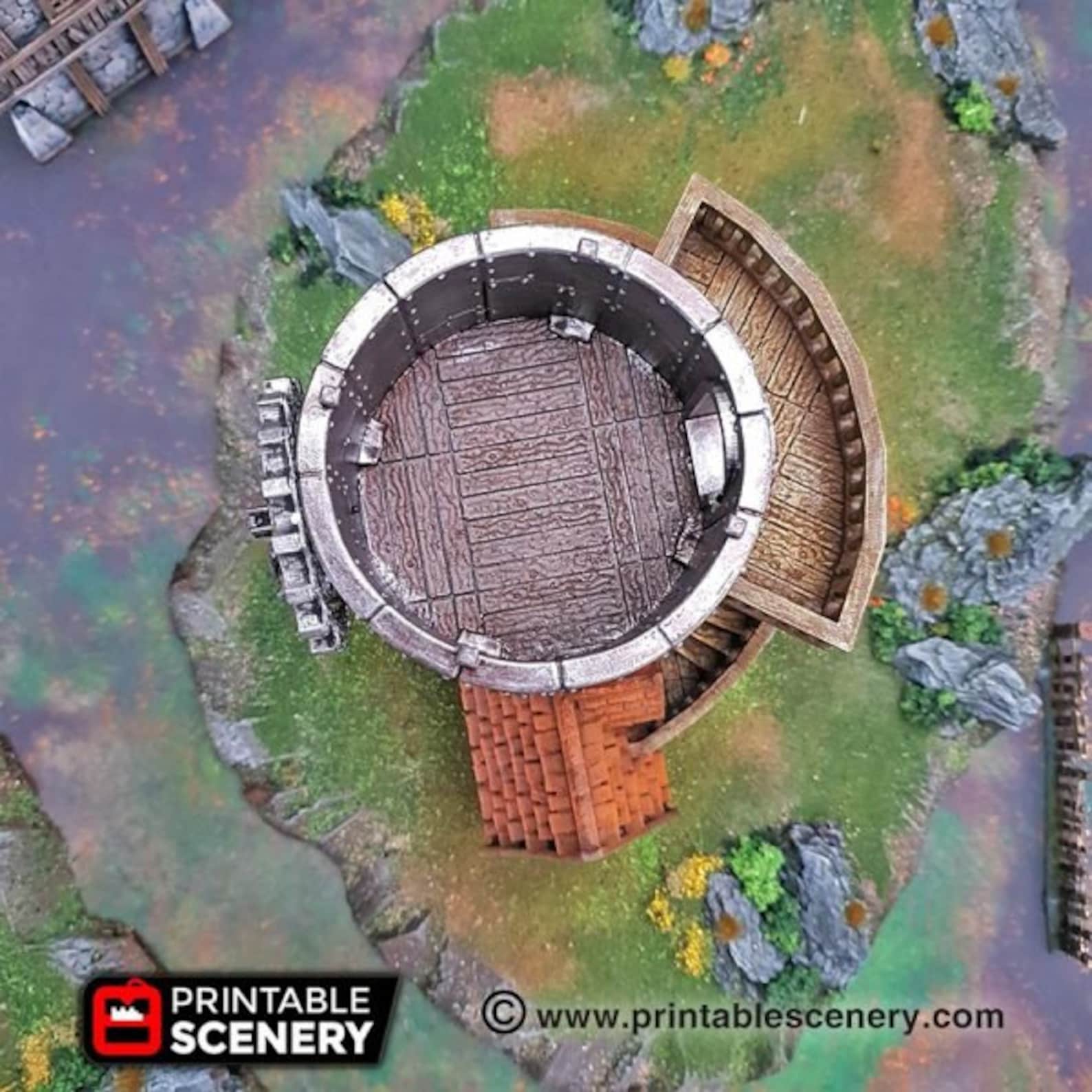 Observatory 28mm 32mm for D&D Terrain Dnd Pathfinder Tower - Etsy