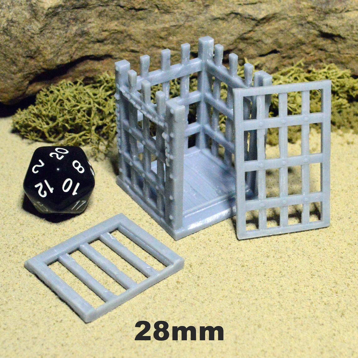 Miniature Iron Cage 28mm 32mm 42mm 50mm for D&D Terrain Dnd - Etsy