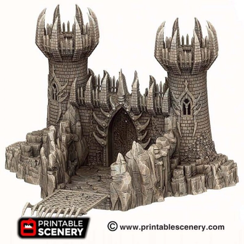 Hell Gate 15mm 28mm for D&D Terrain Dnd Pathfinder Warhammer | Etsy