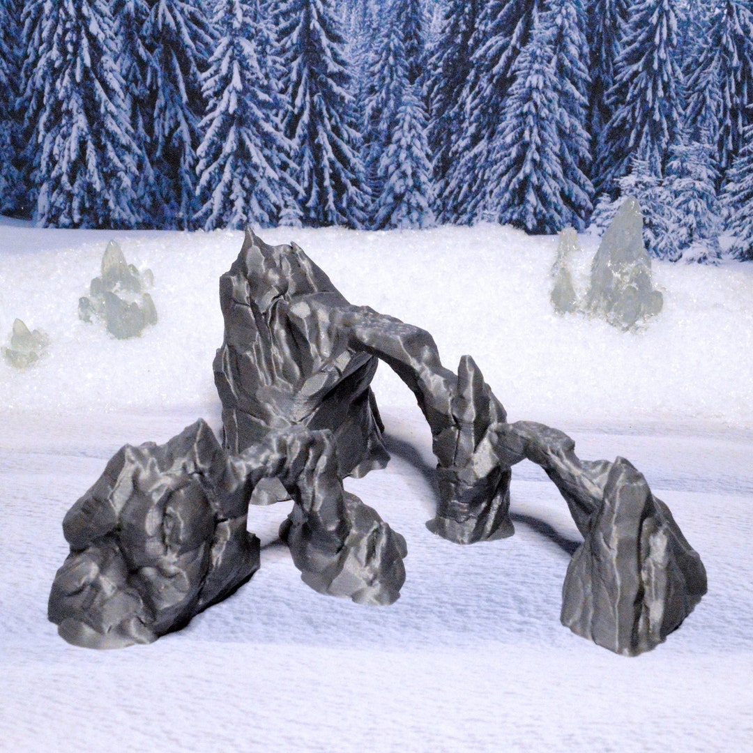Snowy Rock Spines 15mm 28mm for D&D Icewind Dale Terrain, Dnd ...