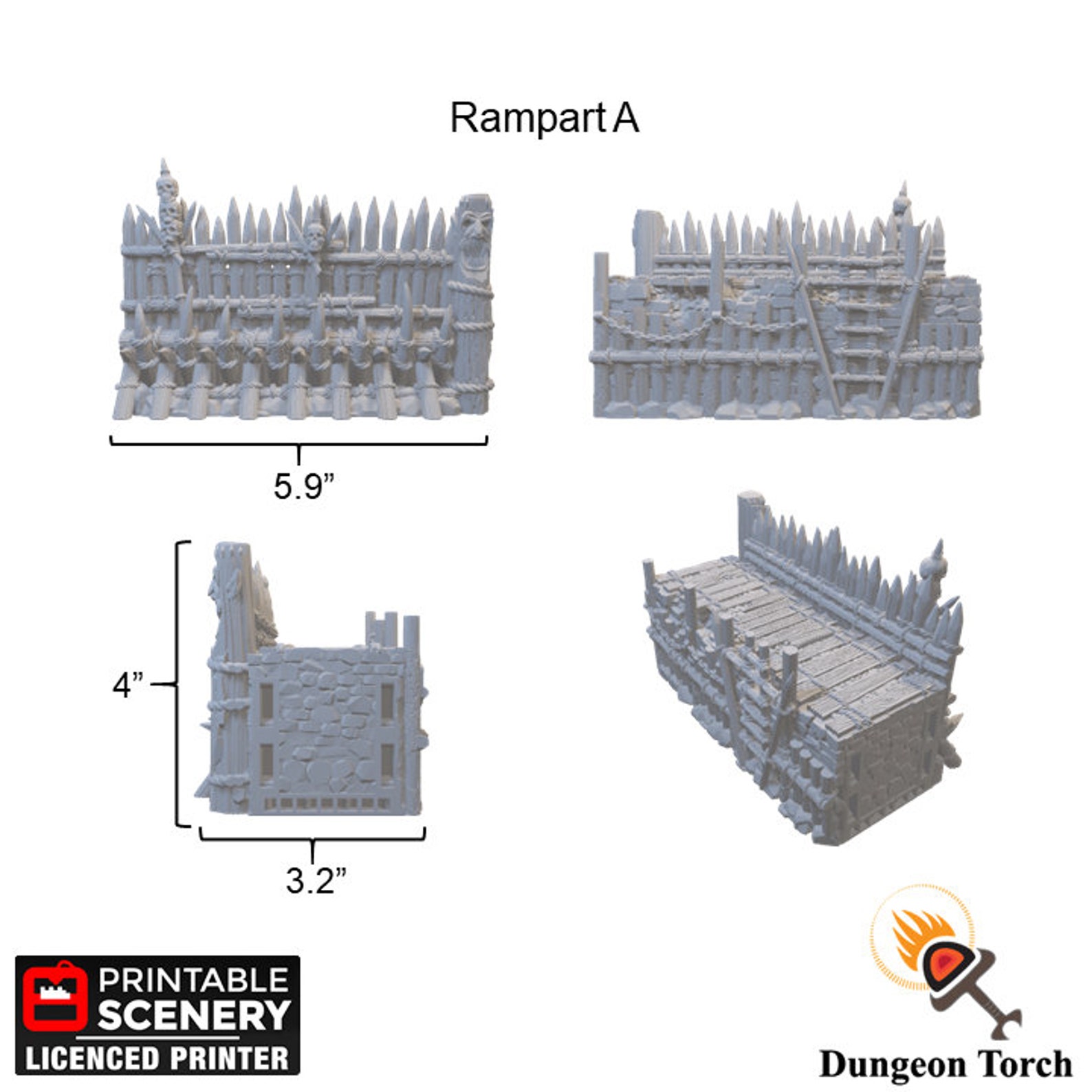 Tribal Ramparts 28mm for D&D Terrain Dnd Pathfinder Warhammer - Etsy