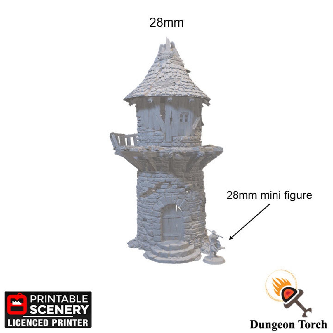 Hermit's Tower 15mm 28mm 32mm for D&D Terrain Dnd - Etsy