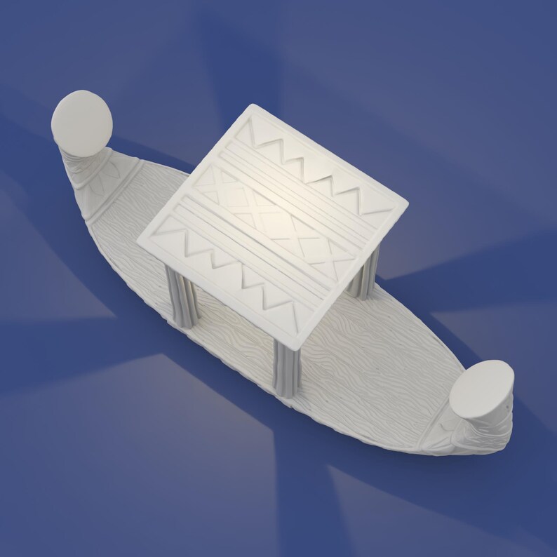 Egyptian Barge Miniature for D&D, Pathfinder, TTRPG, Wargames 15mm-56mm ...
