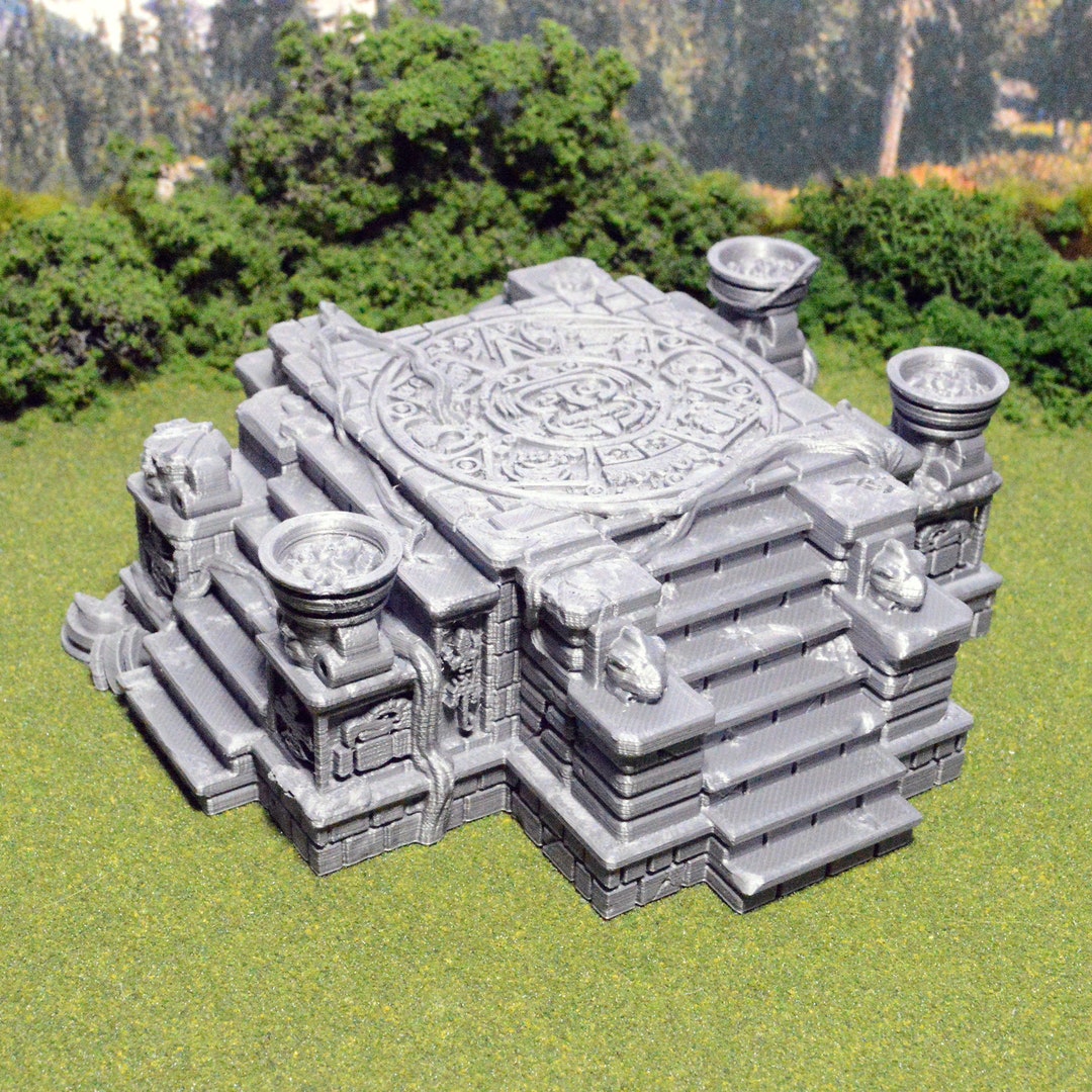 Temple Dais 28mm 32mm for D&D Terrain, Dnd Pathfinder Jungle Tribal ...