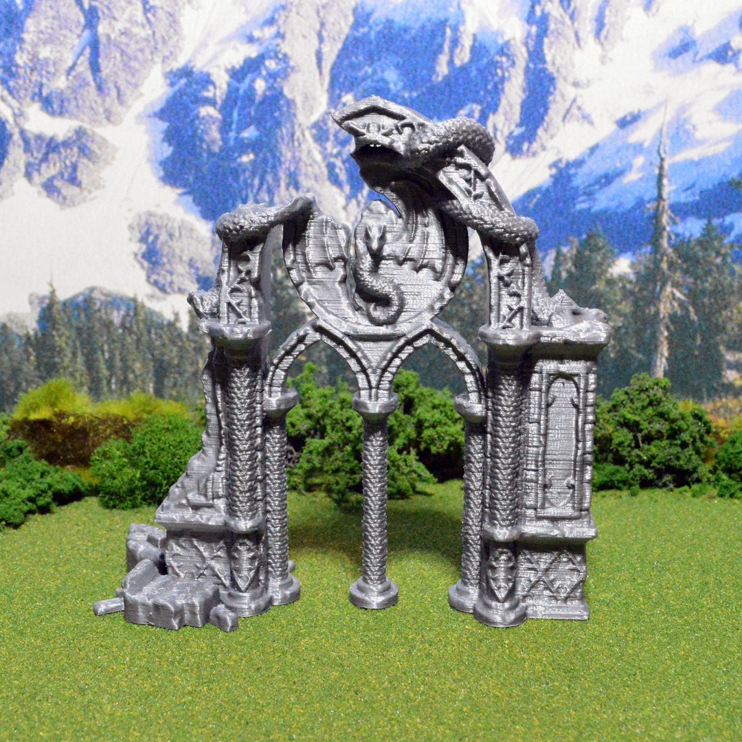Dragon Archway Ruins 15mm 28mm 32mm for D&D Terrain, Dnd Pathfinder ...