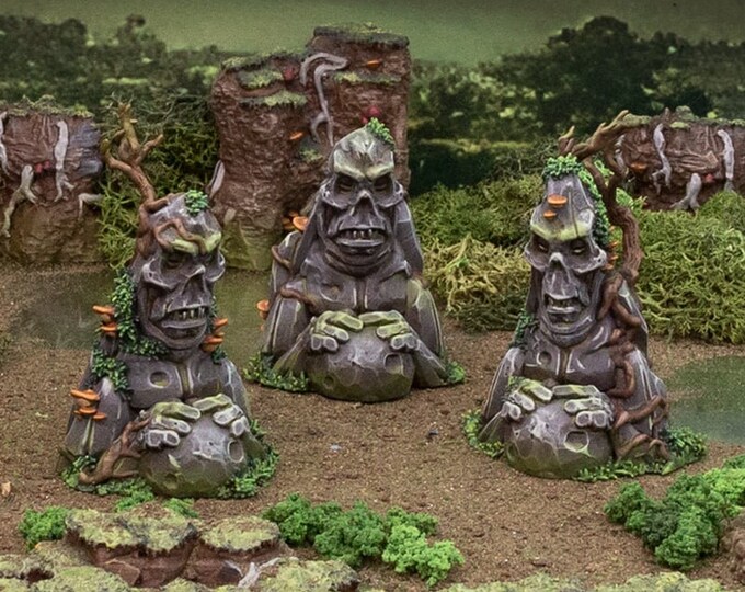 Miniature Rune Stones and Shrine for Dnd Swamp Terrain 15mm 28mm 32mm ...