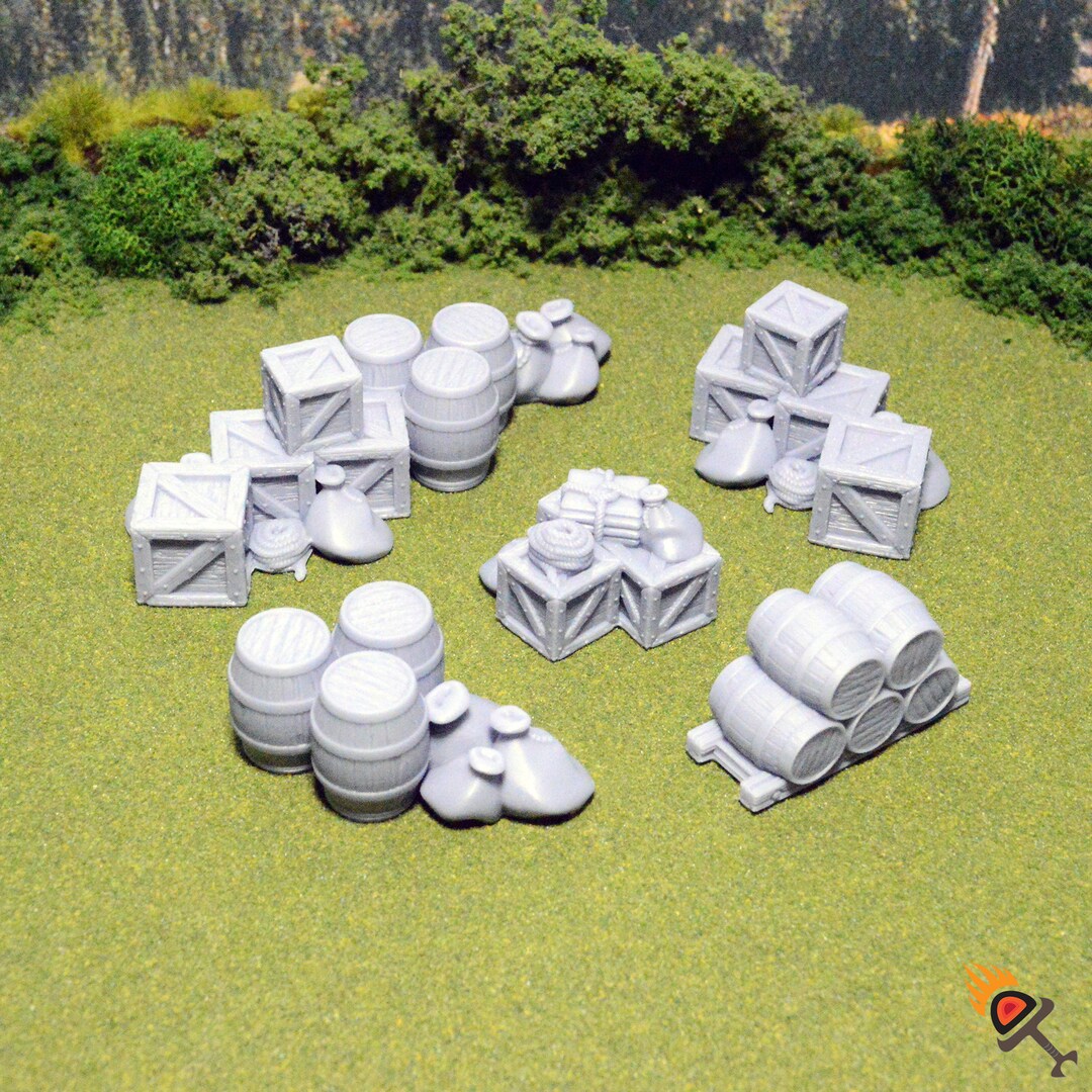 Miniature Cargo Piles 15mm 20mm 28mm 32mm for D&D Terrain, Dnd ...