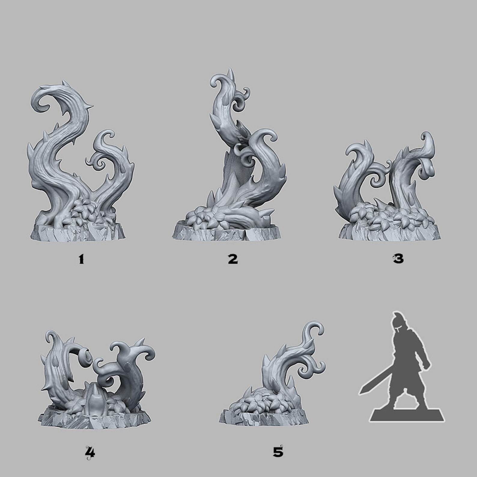 Aggressive Bramble Trees for D&D, TTRPG, and Fantasy Dioramas 15mm-32mm ...