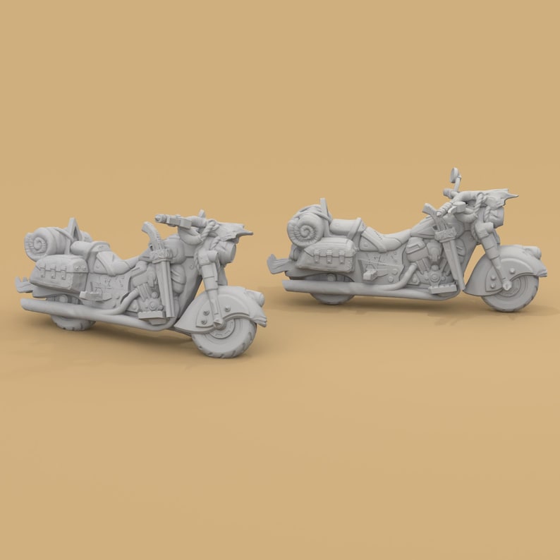 Post-apocalyptic Motorcycle Miniatures: Skull Bikes 28mm-56mm - Etsy