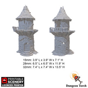 Hermit's Tower 15mm 28mm 32mm for D&D Terrain, Dnd Pathfinder Ravenloft ...