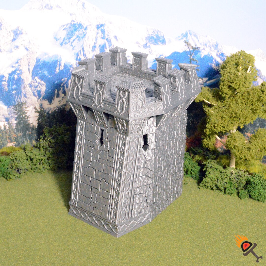 Ironhelm Bastions 15mm 28mm for D&D Terrain, Dnd Pathfinder Warhammer 40k Dwarven Walls, Modular ...