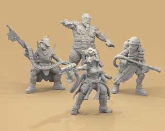 Miniature Wasteland Baddies for Fallout Wargames 28mm 32mm - Etsy
