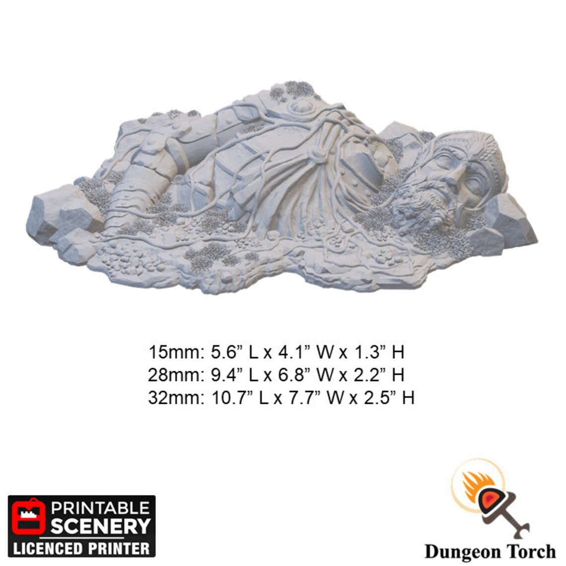 Giant Statue Ruins 15mm 28mm 32mm for D&D Terrain Dnd - Etsy