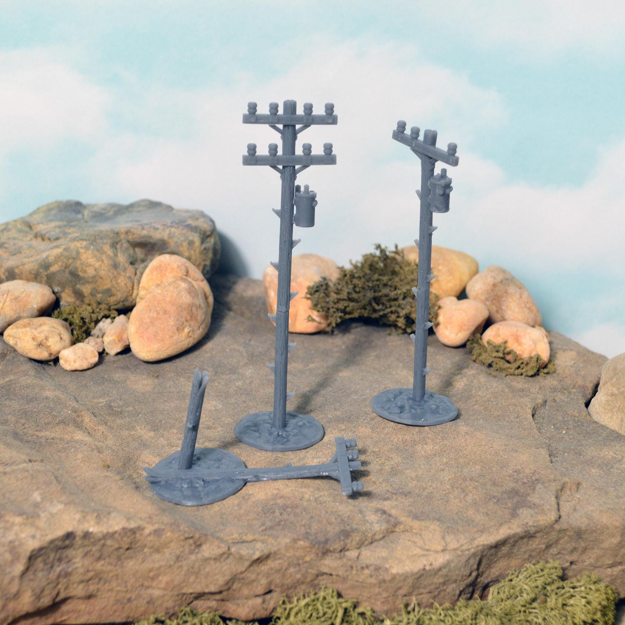 Miniature Power Poles for Post-apocalyptic Wargame Terrain 15mm-32mm - Etsy