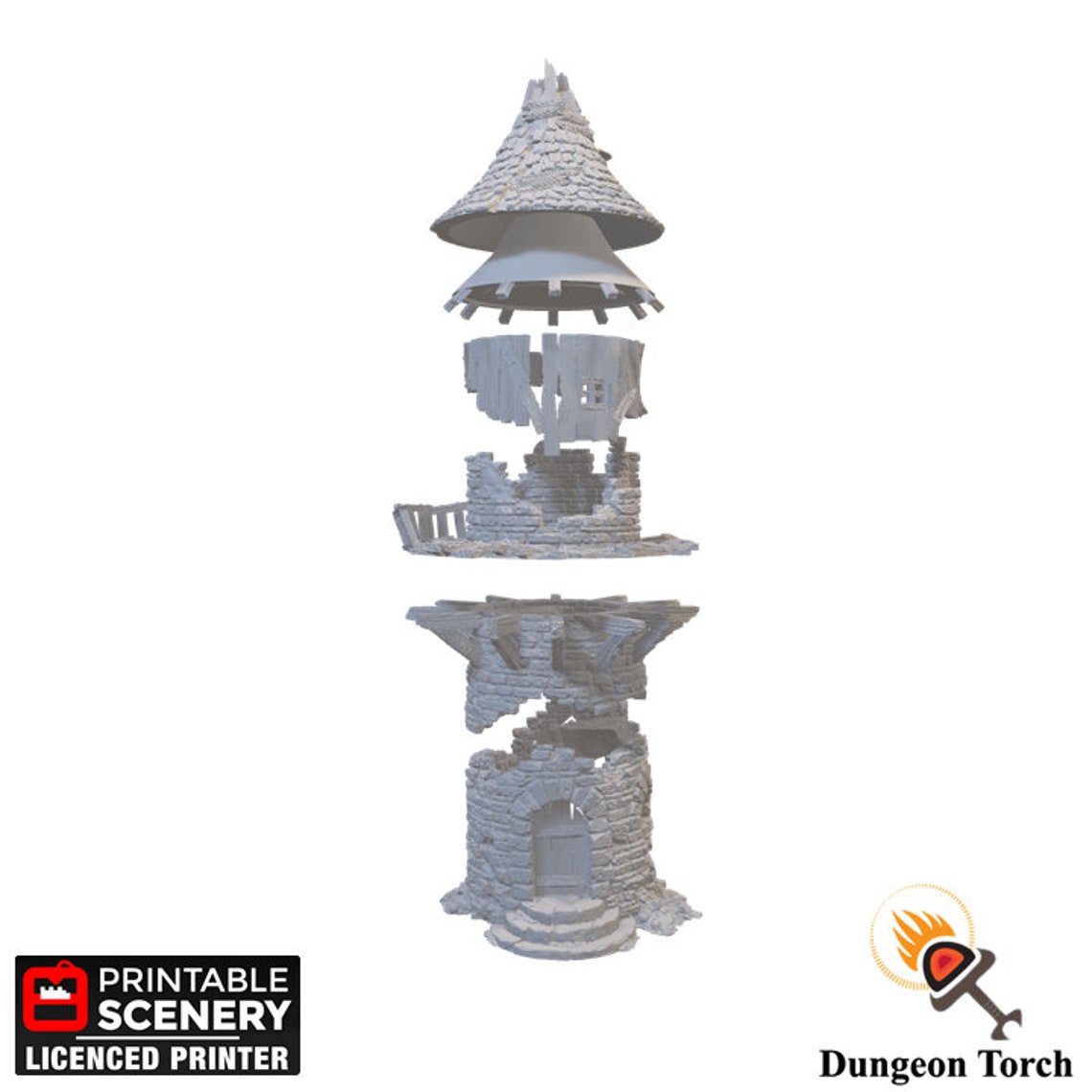 Hermit's Tower 15mm 28mm 32mm for D&D Terrain Dnd - Etsy