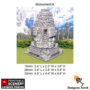 Vigilant Monuments 15mm 28mm 32mm for D&D Terrain, Miniature Tribal ...