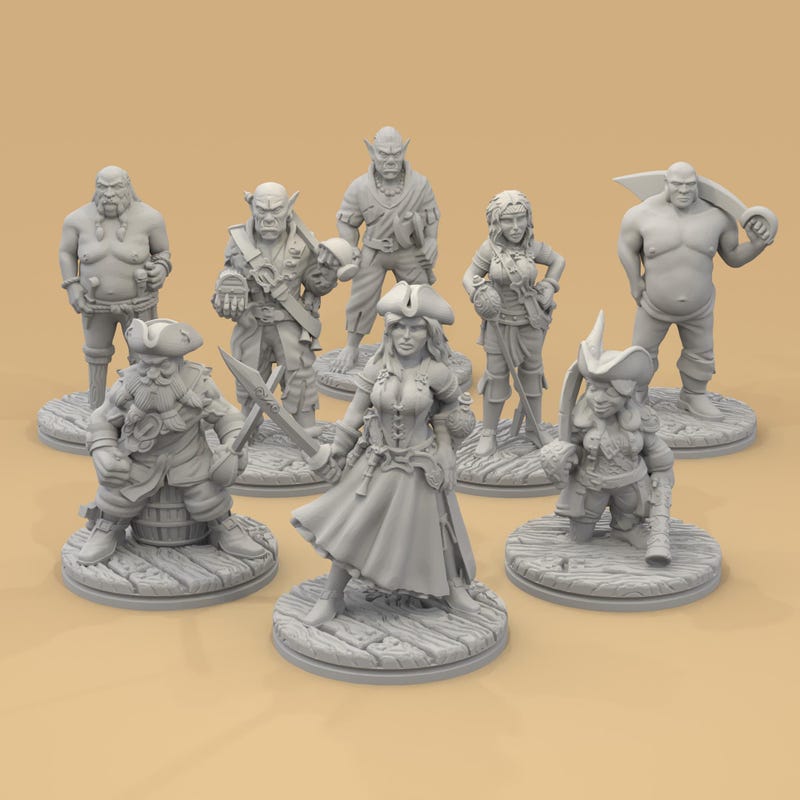 Pirate Female Miniatures - Etsy