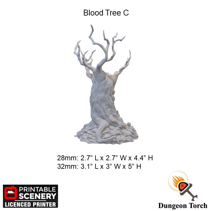 Miniature Blood Trees 28mm 32mm for D&D Terrain Dnd Ravenloft - Etsy